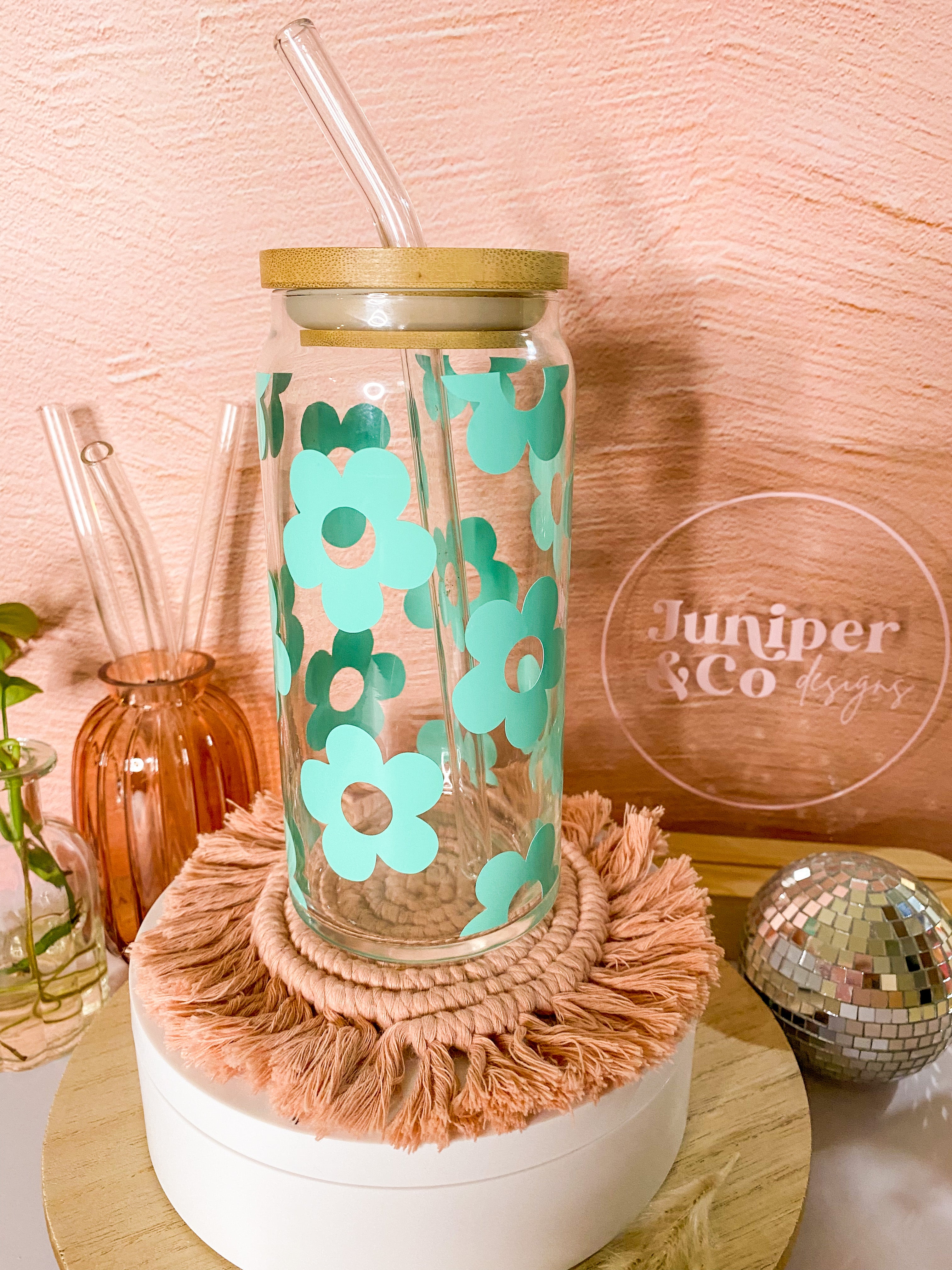 Flower Power Glass – Juniper & Co Designs